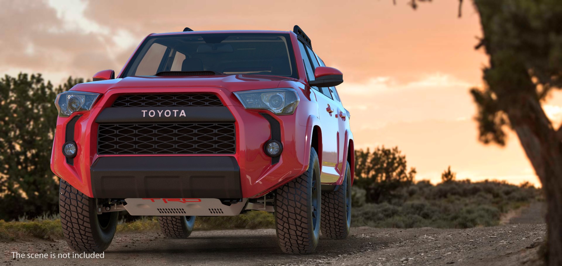 Toyota 4Runner TRD Pro Red Metallic 2021 model - TurboSquid 1780518