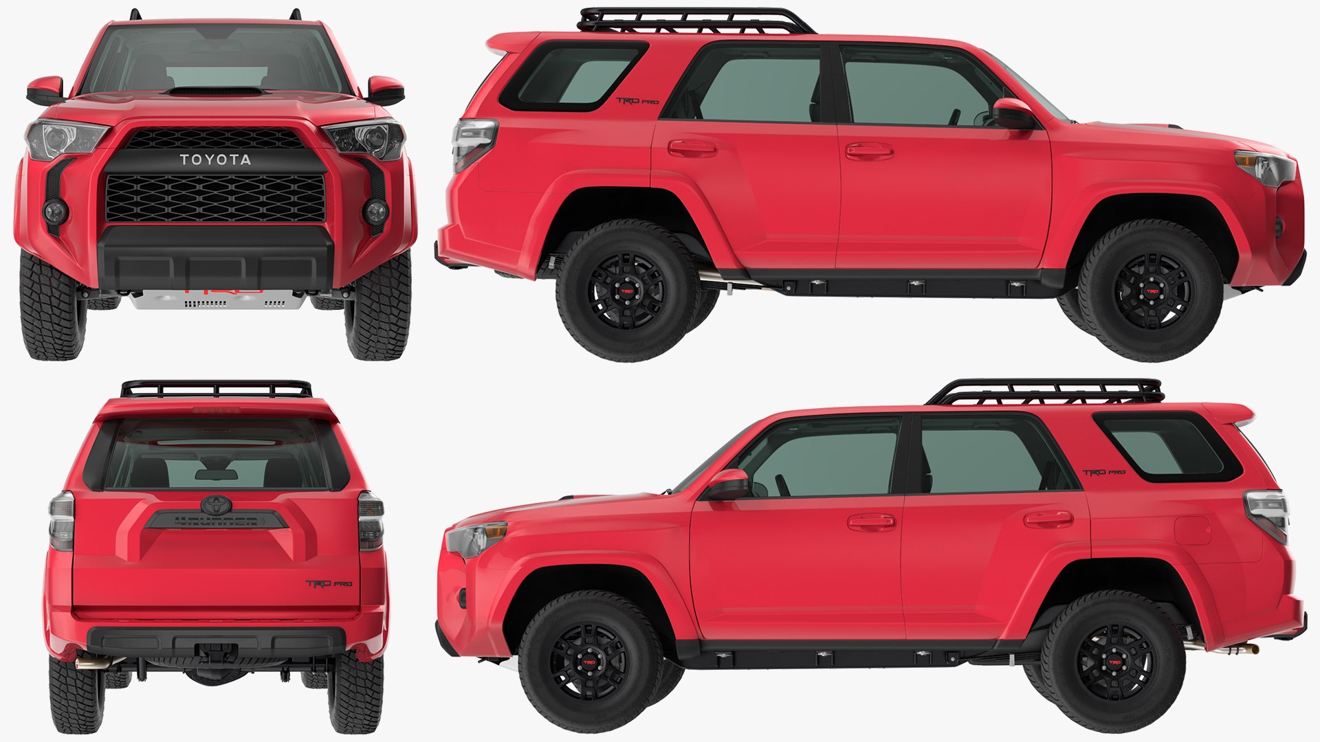 Toyota 4Runner TRD Pro Red Metallic 2021 model - TurboSquid 1780518