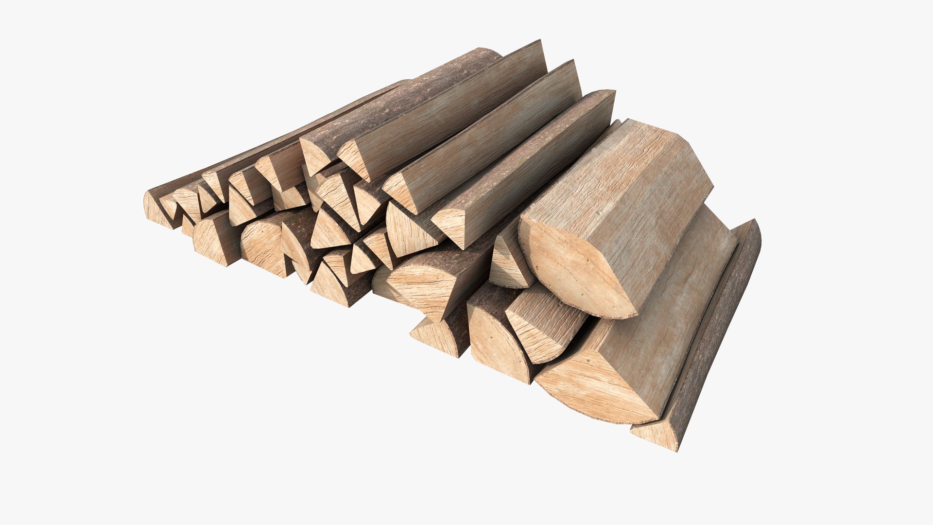 Wood Logs Pile With PBR 4K 8K 3D Model - TurboSquid 1785034