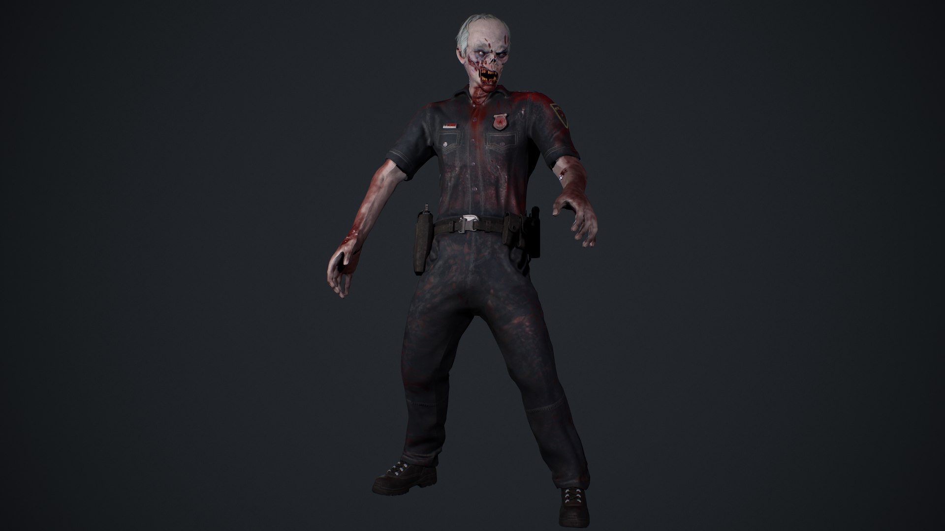 3D Zombie Cop Model - TurboSquid 2297583