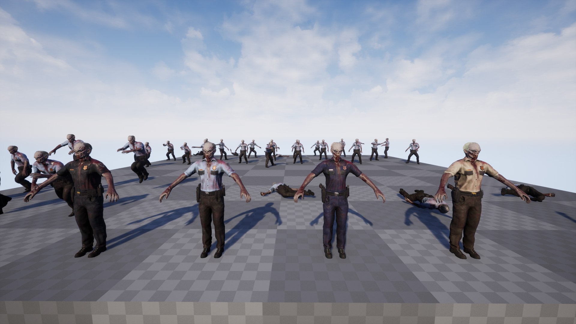 3D Zombie Cop Model - TurboSquid 2297583