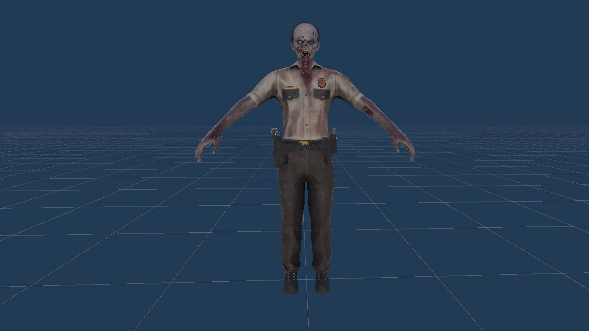 3D Zombie Cop Model - TurboSquid 2297583