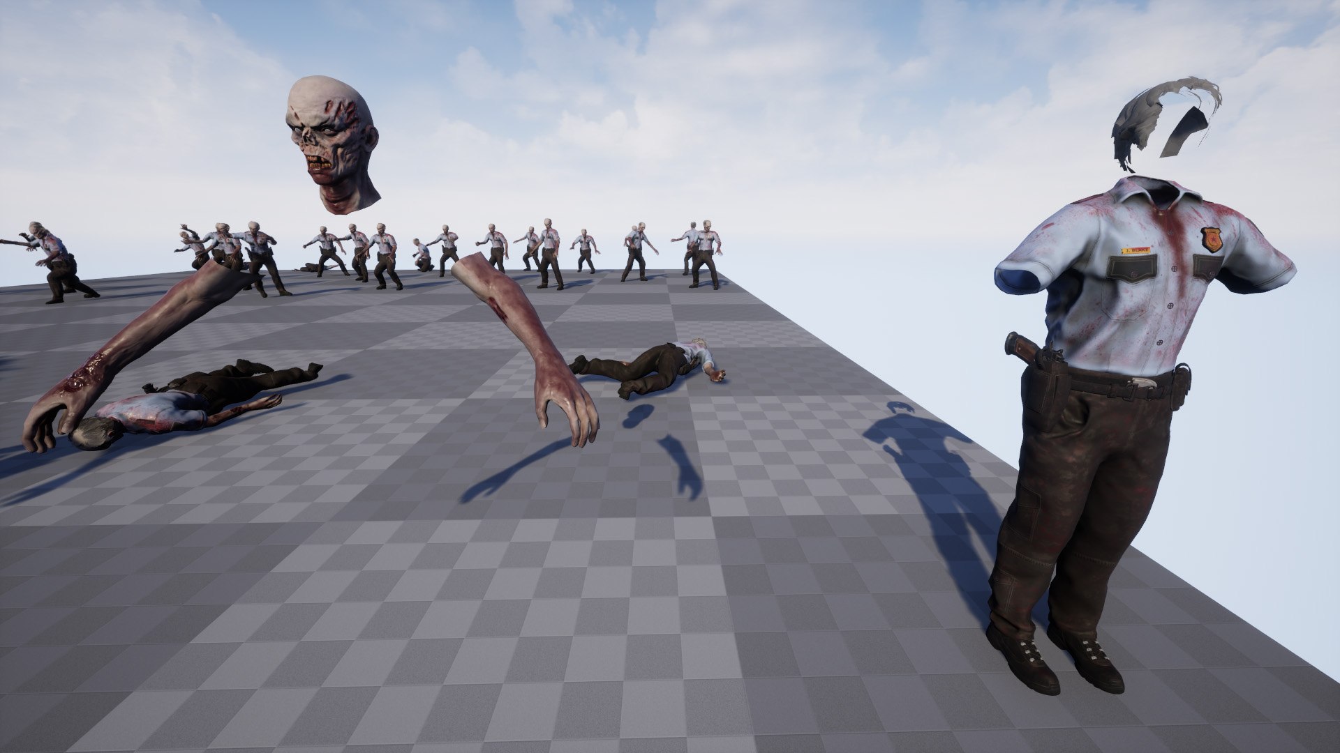 3D Zombie Cop Model - TurboSquid 2297583