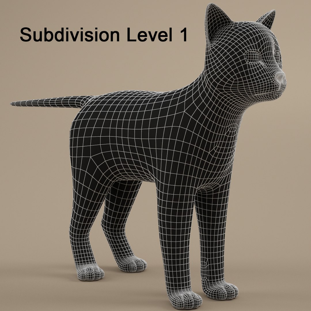 3d Model Of Cats Feline