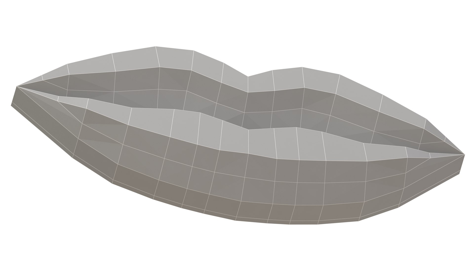 3D Lips Icon Silver Model - TurboSquid 1986470