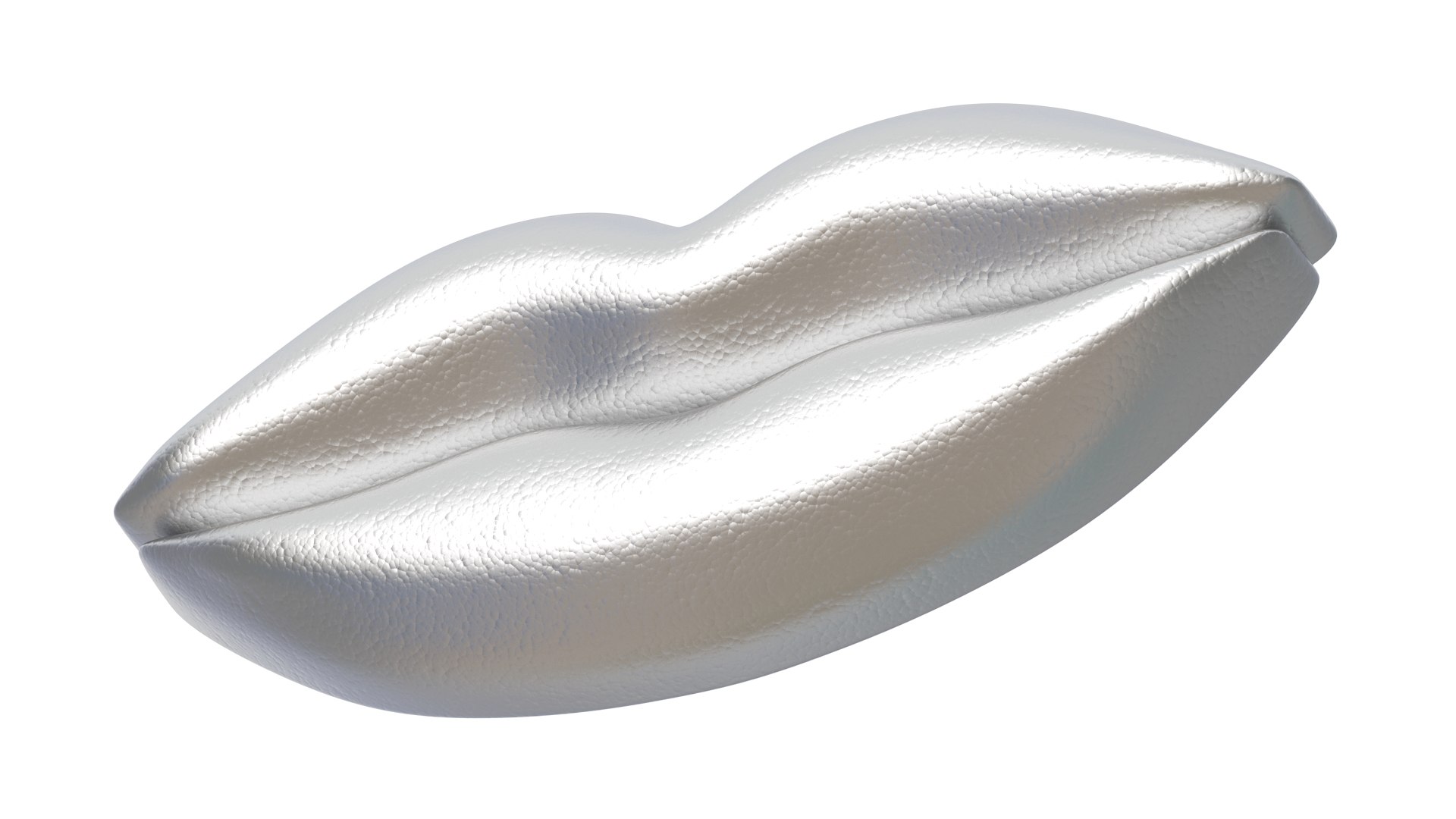 3D Lips Icon Silver Model - TurboSquid 1986470