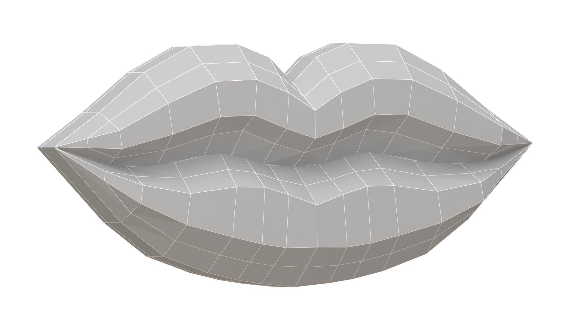 3D Lips Icon Silver Model - TurboSquid 1986470