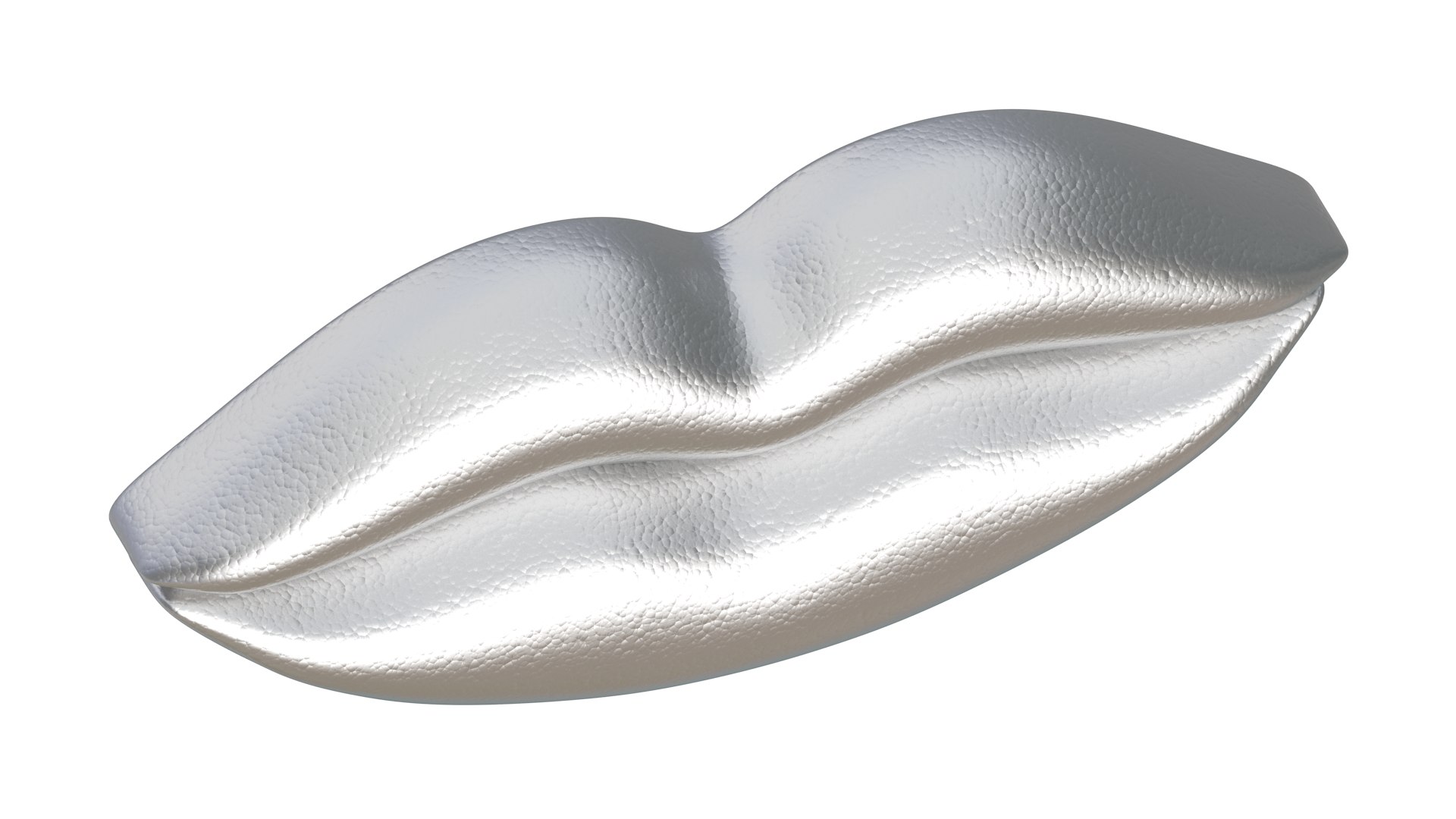 3D Lips Icon Silver Model - TurboSquid 1986470