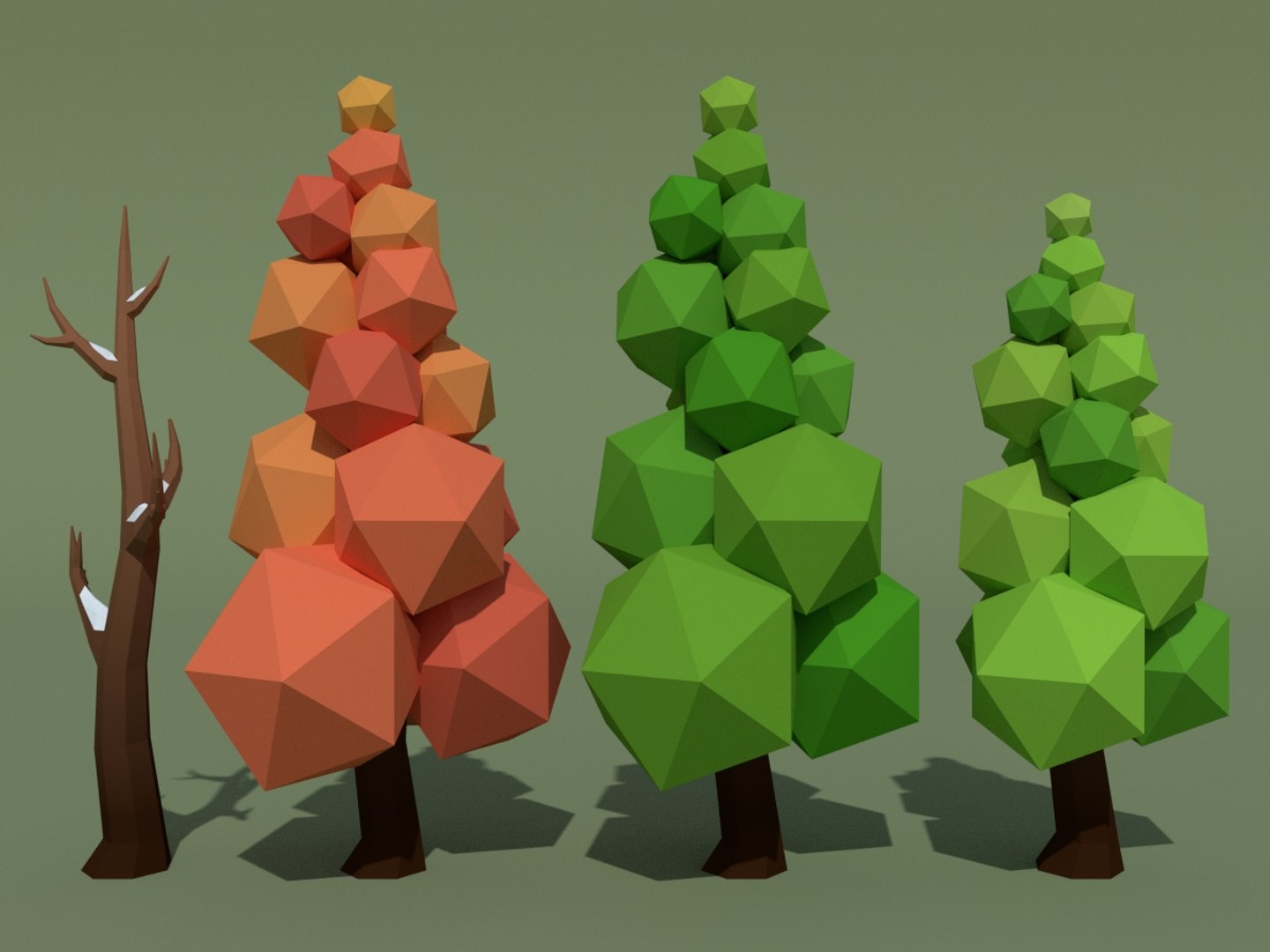 Pack trees 21 bonus 3D model - TurboSquid 1216495