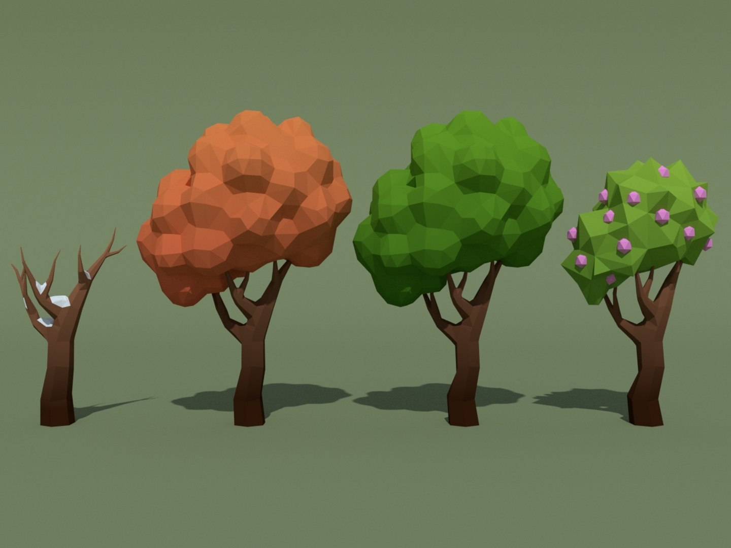 Pack trees 21 bonus 3D model - TurboSquid 1216495