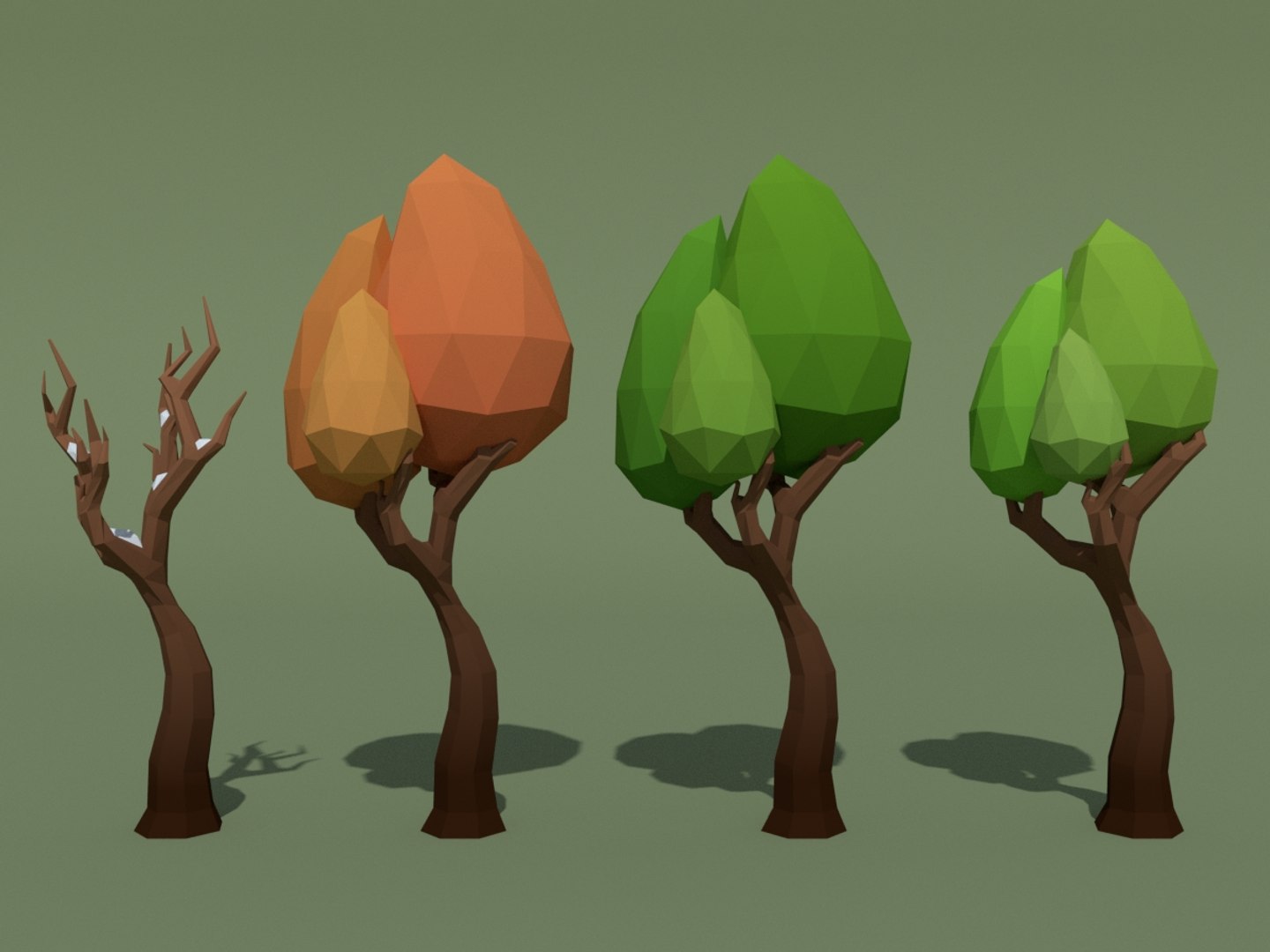 Pack trees 21 bonus 3D model - TurboSquid 1216495