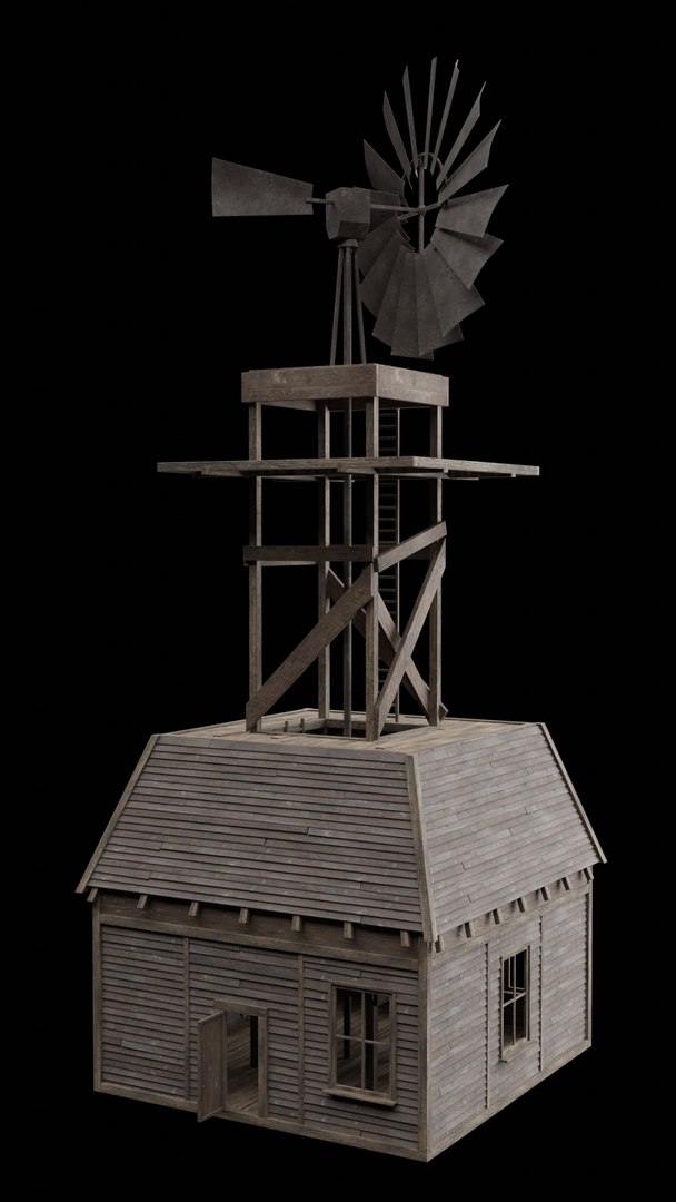 3D WILD WEST WESTERN WINDMILL WIND MILL TURBINE COLLECTION - TurboSquid ...