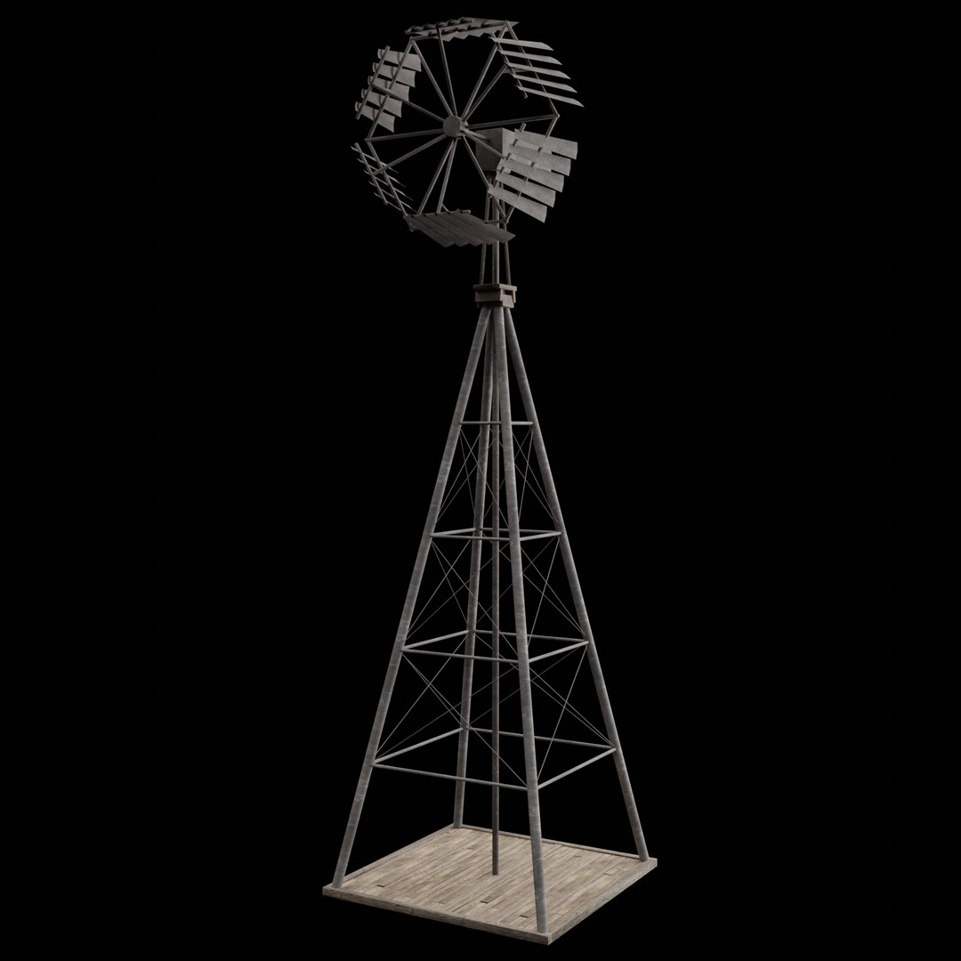 3D WILD WEST WESTERN WINDMILL WIND MILL TURBINE COLLECTION - TurboSquid ...