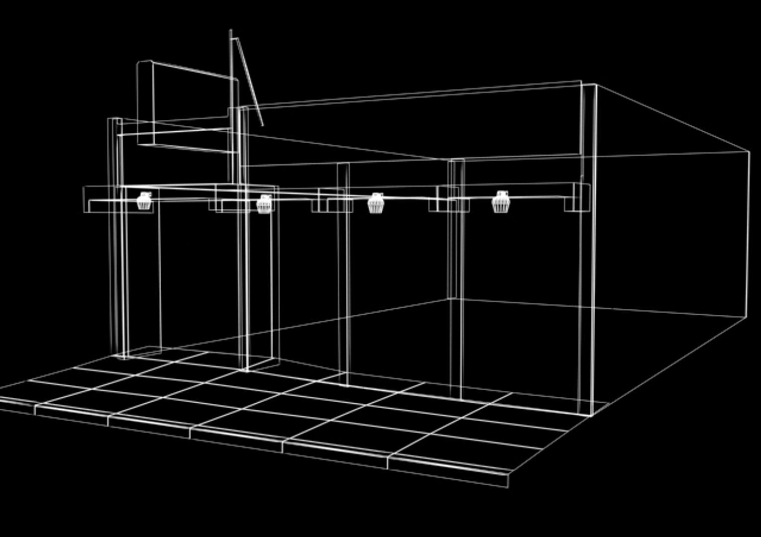 Old Building Store 3d Model