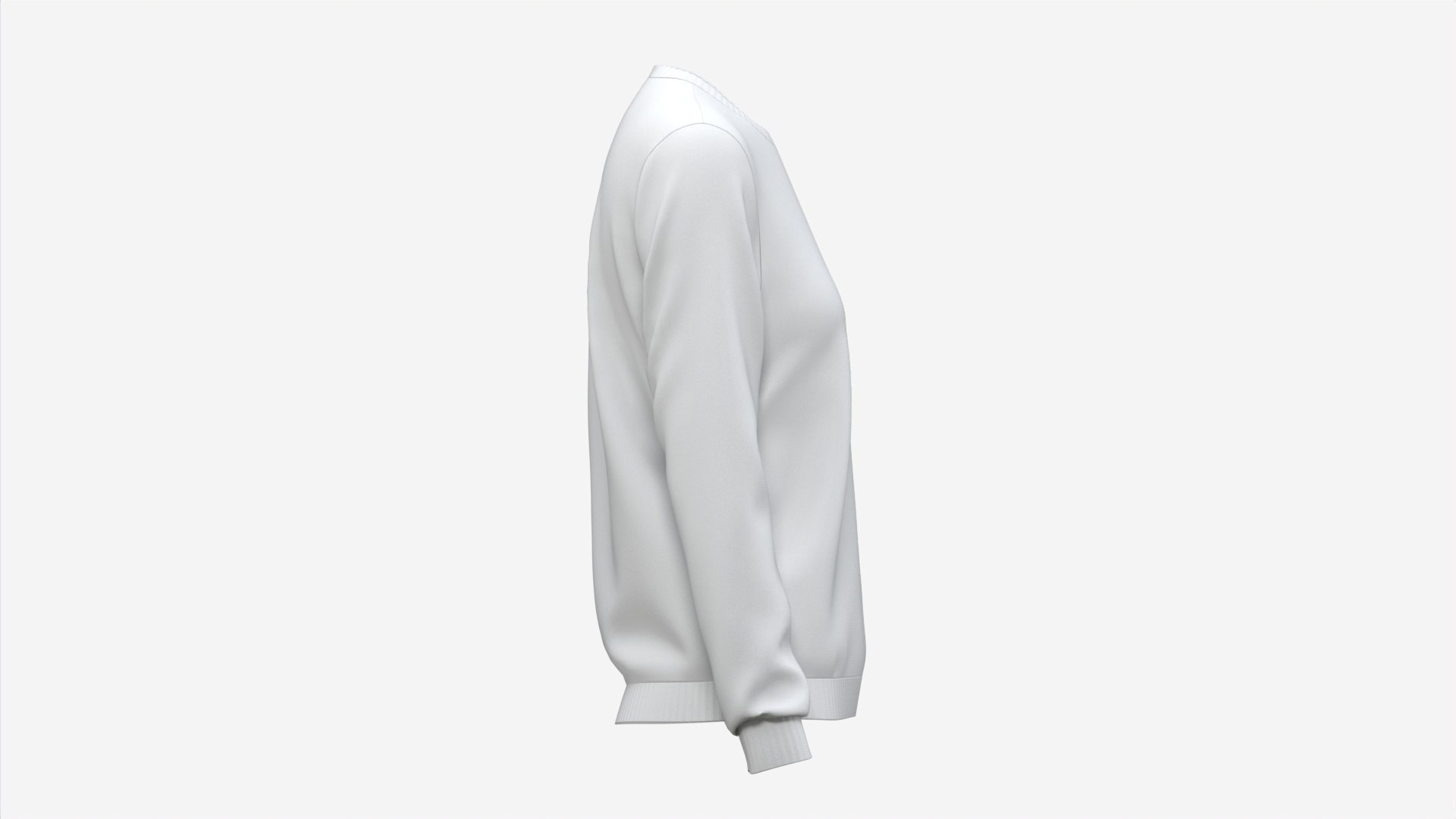 3D Model Sweatshirt For Women Mockup 01 White - TurboSquid 2043873
