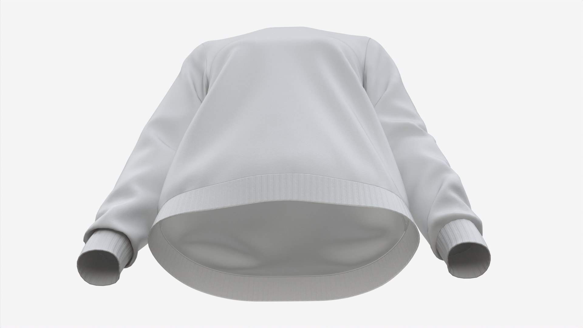 3D Model Sweatshirt For Women Mockup 01 White - TurboSquid 2043873