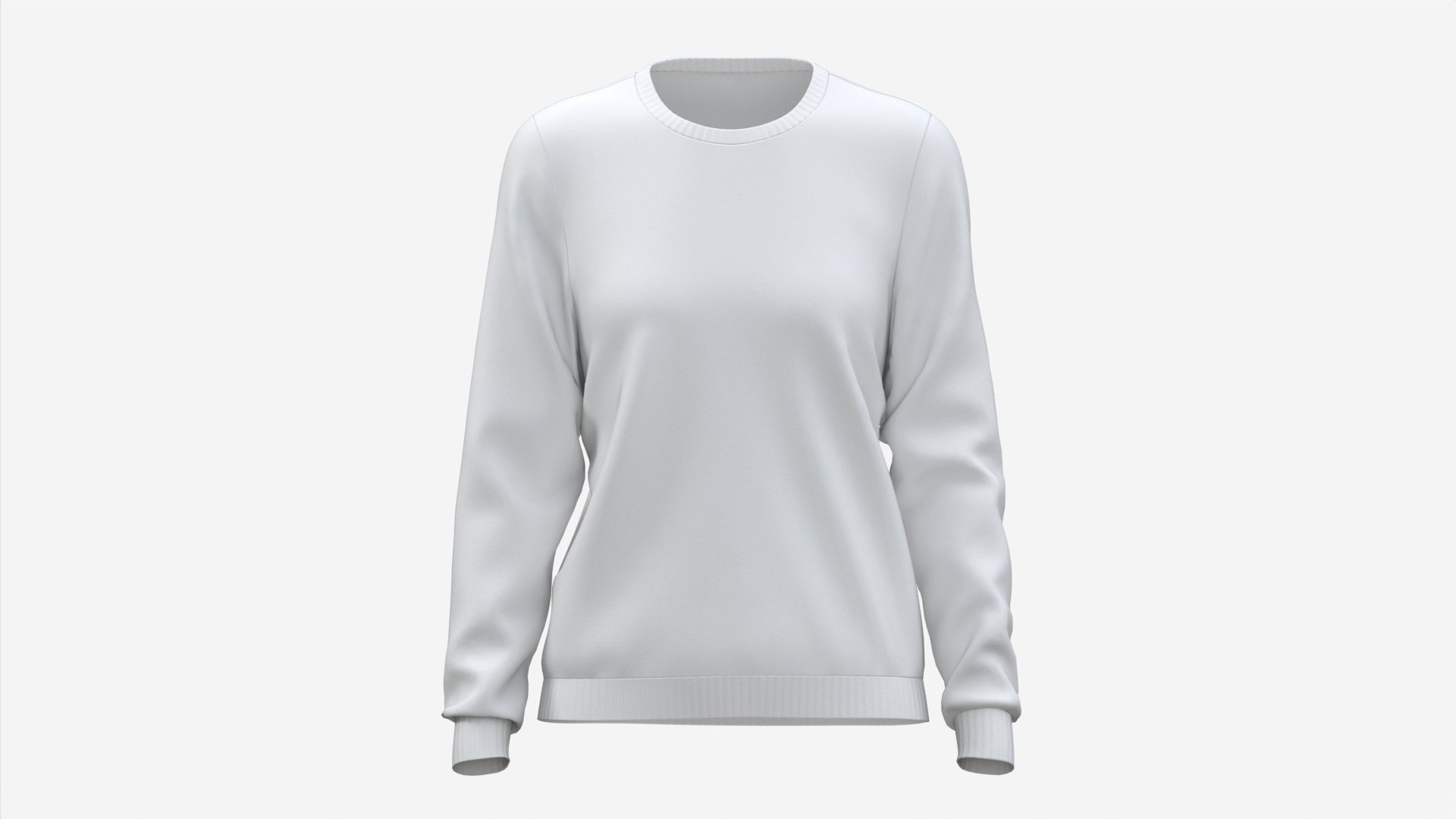 3D Model Sweatshirt For Women Mockup 01 White - TurboSquid 2043873