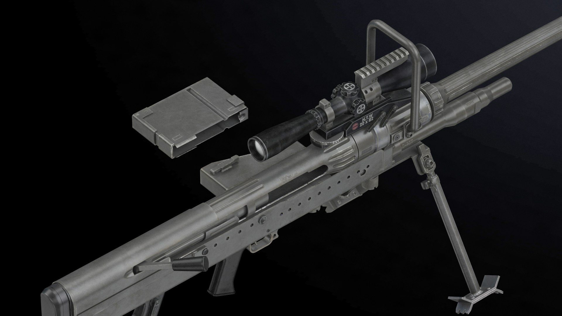 Denel NTW-20 Low Poly Model - TurboSquid 1873222