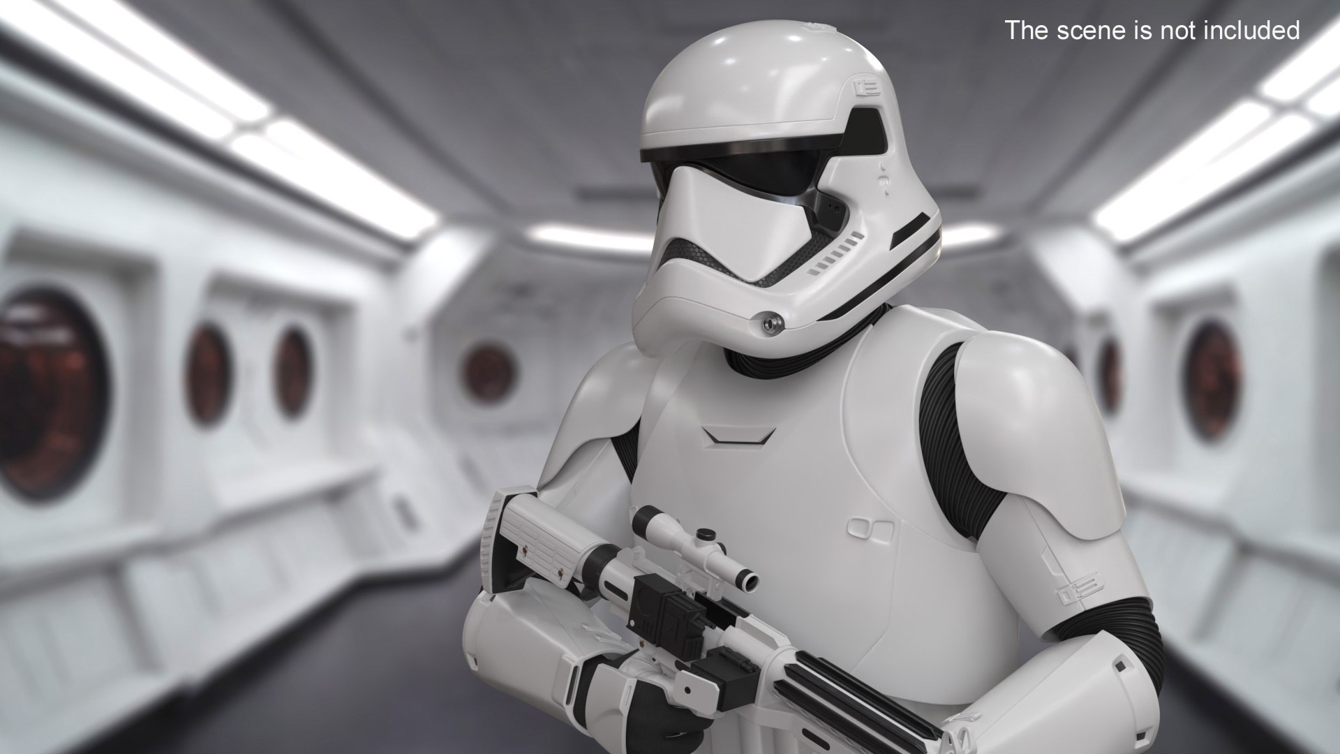 3D First Order Stormtrooper With Blaster Walking Pose For 3D Print ...