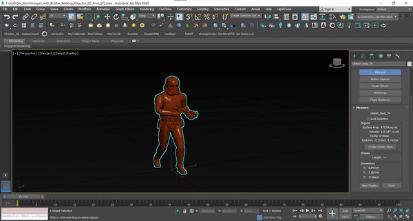 modelo 3d Soldado de asalto de la Primera Orden con bláster en pose de caminar para impresión 3D ...