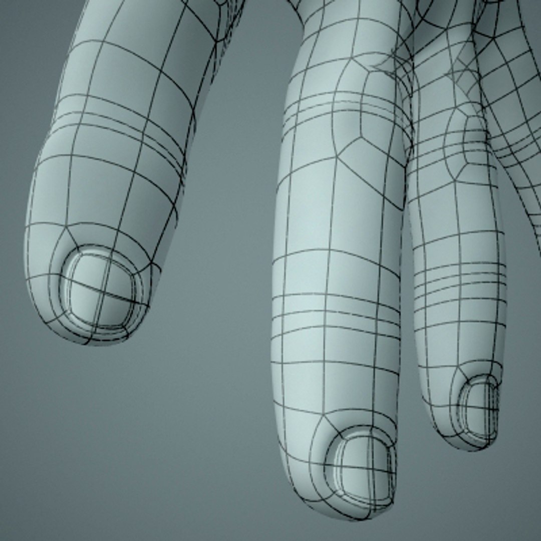 3d Hand Human Materials Model