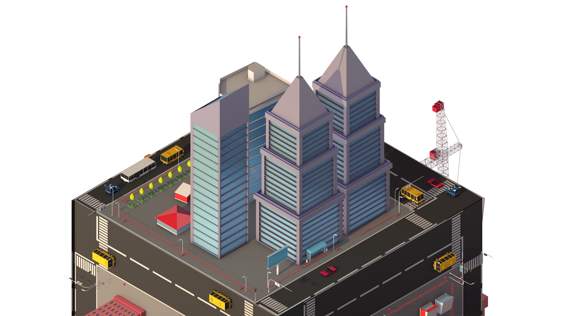 3D Buildings City Cube Model | 1148221 | TurboSquid