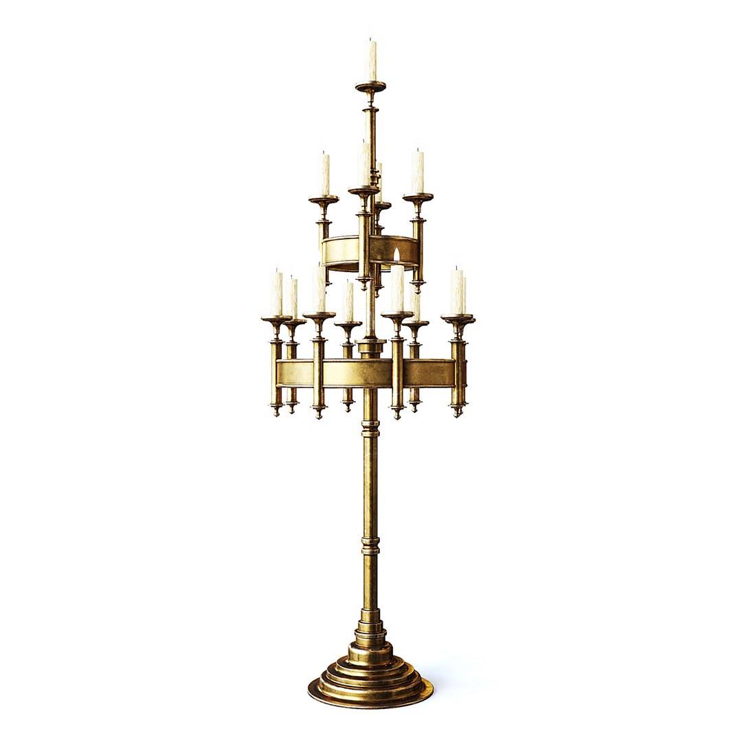 Medieval Standing Candles 3D - TurboSquid 2178811