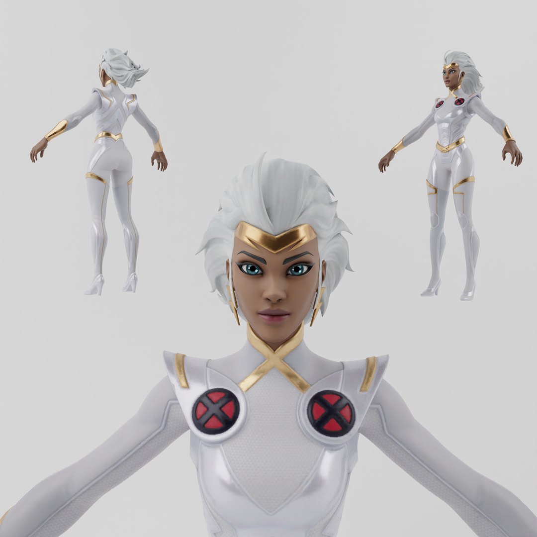 modelo 3d Storm X-Men Lowpoly RIgged - TurboSquid 2033674