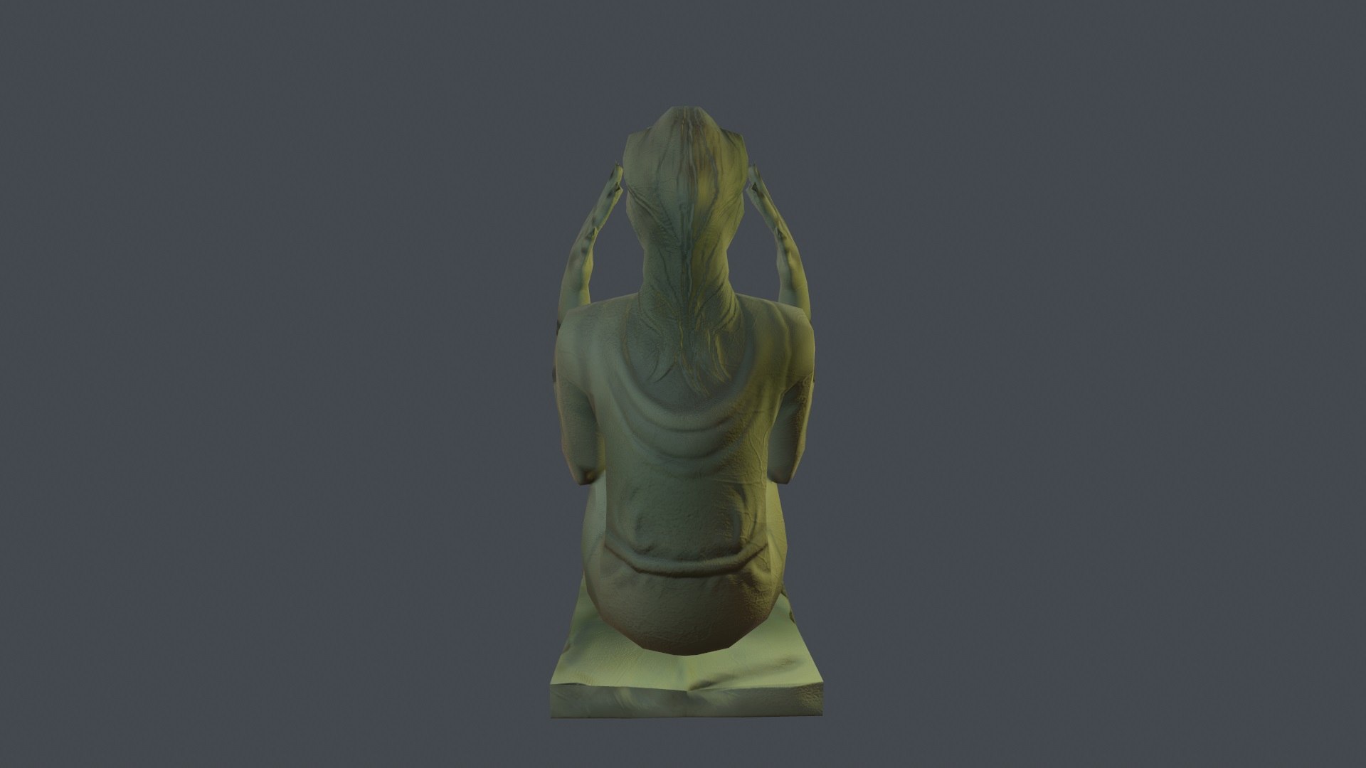 3d Model Screaming Statue