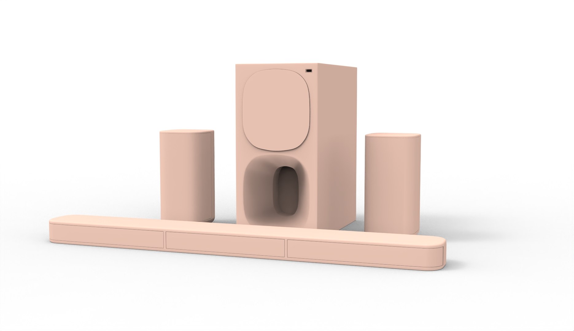 Sony Home Theater 2 Channel 3D Model - TurboSquid 2259953