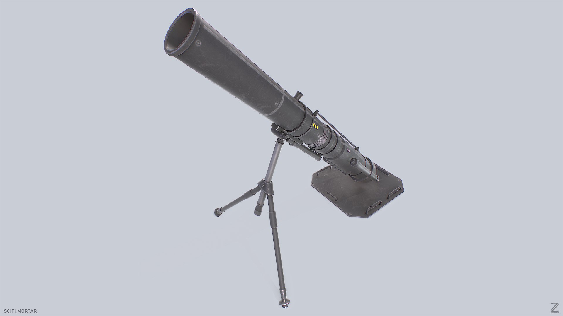 3D Sci Fi Mortar - TurboSquid 2230842