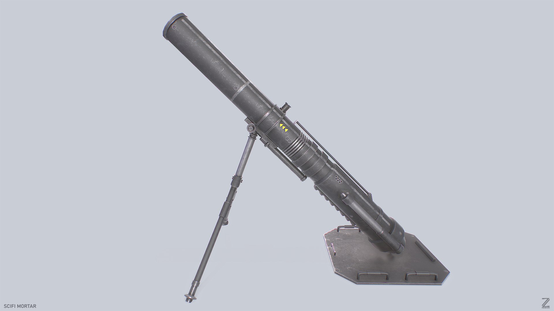 3D Sci Fi Mortar - TurboSquid 2230842