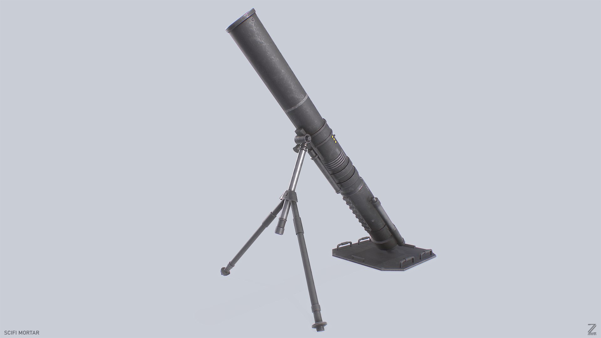 3D Sci Fi Mortar - TurboSquid 2230842