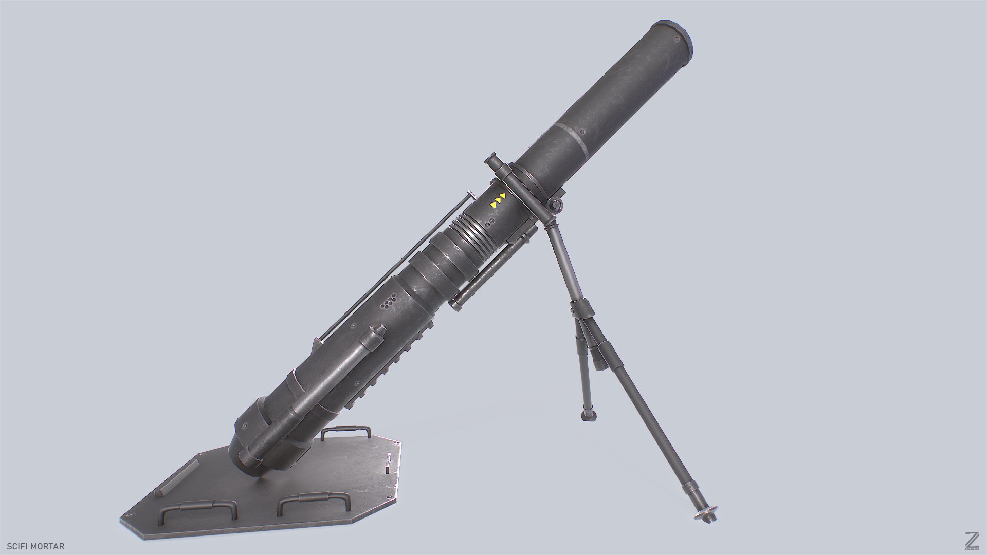 3D Sci Fi Mortar - TurboSquid 2230842