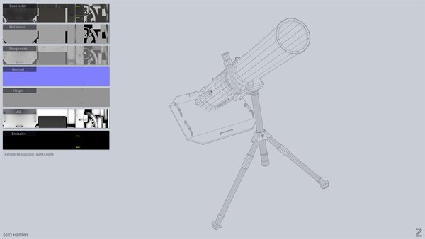 modelo 3d Mortero de ciencia ficción - TurboSquid 2230842