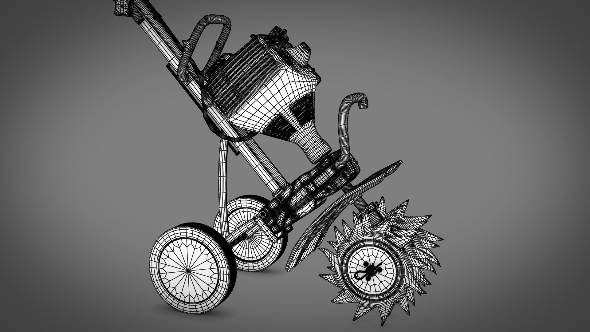 Mm55 garden tiller 3D model - TurboSquid 1622846