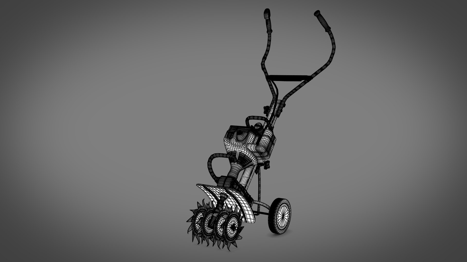 Mm55 garden tiller 3D model - TurboSquid 1622846