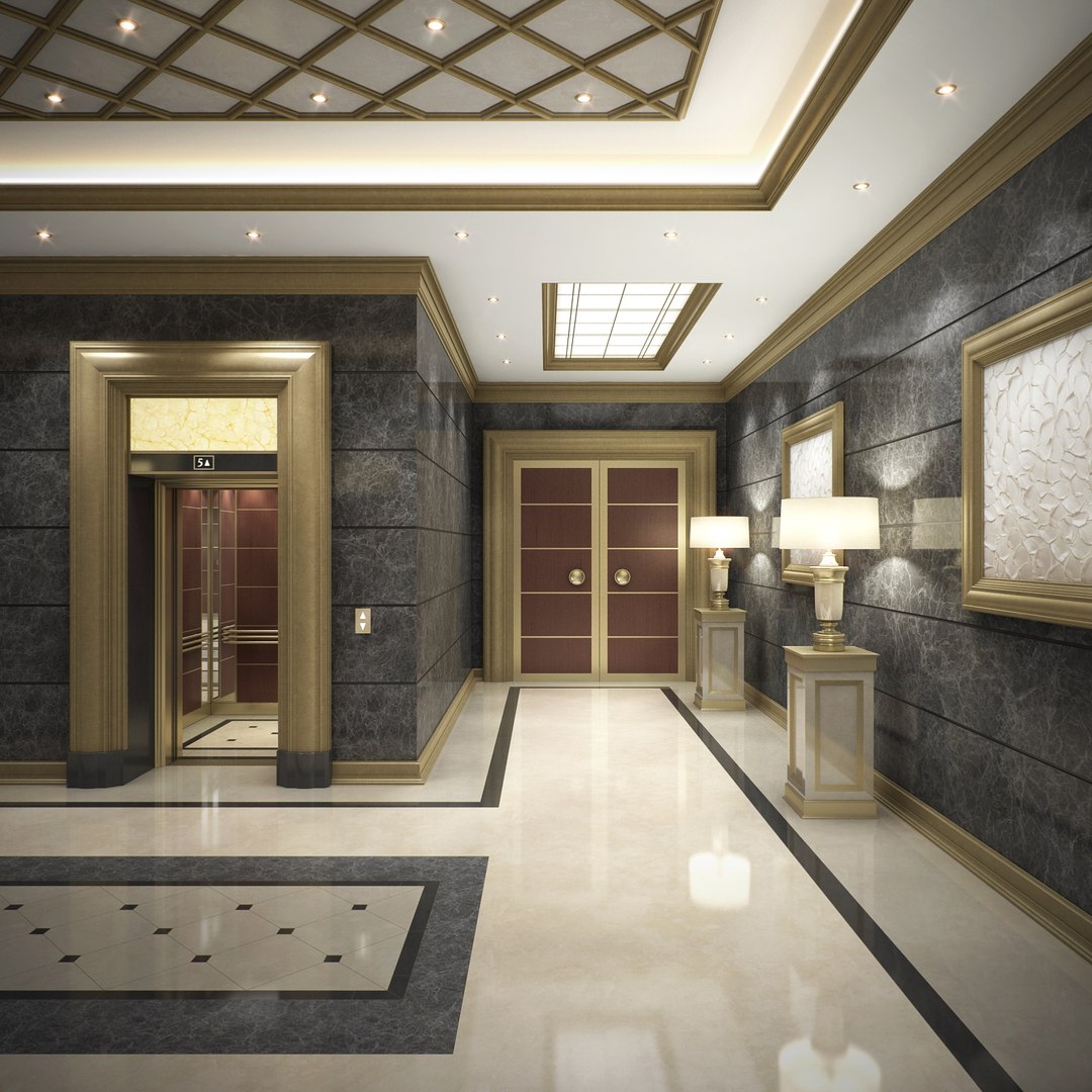 3dsmax Elevator Hall