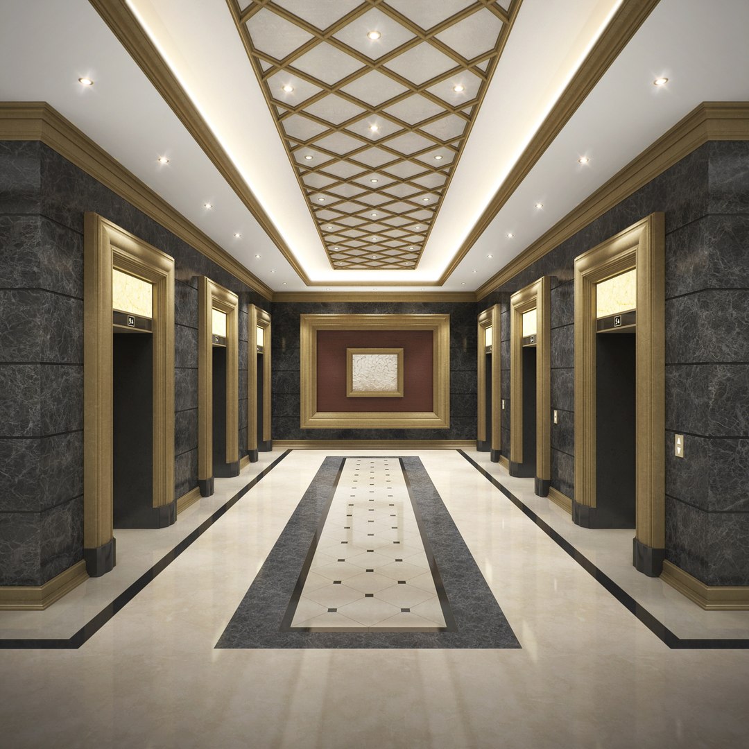 3dsmax Elevator Hall