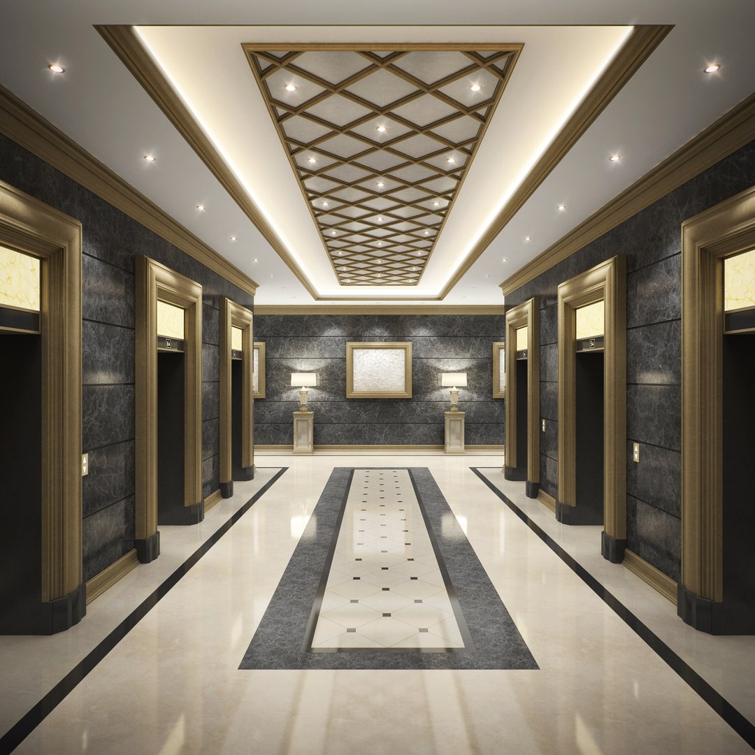 3dsmax Elevator Hall