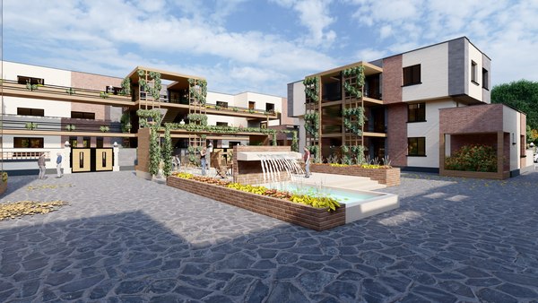 modelo 3d Complejo residencial - TurboSquid 1552269