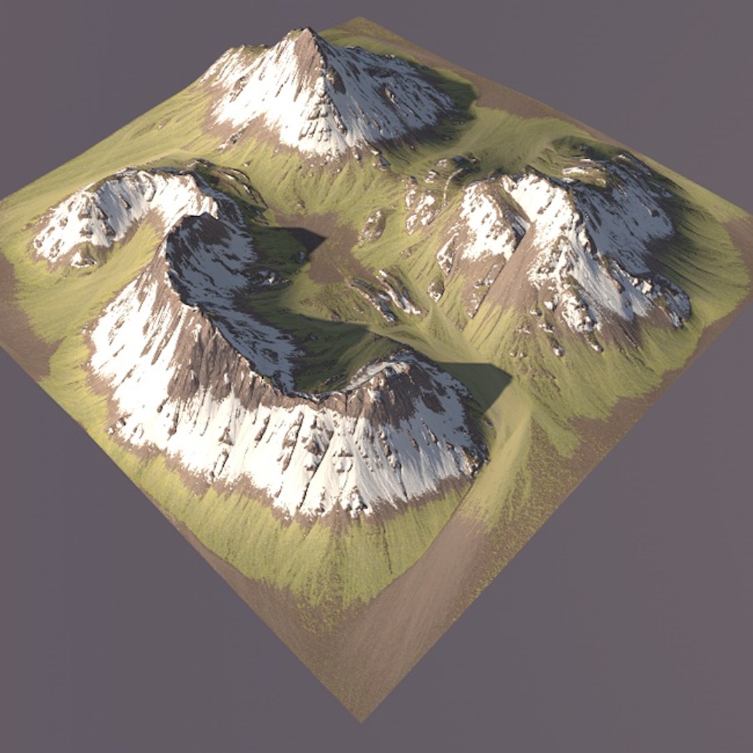 3d 3ds Mountain Maps Terrain