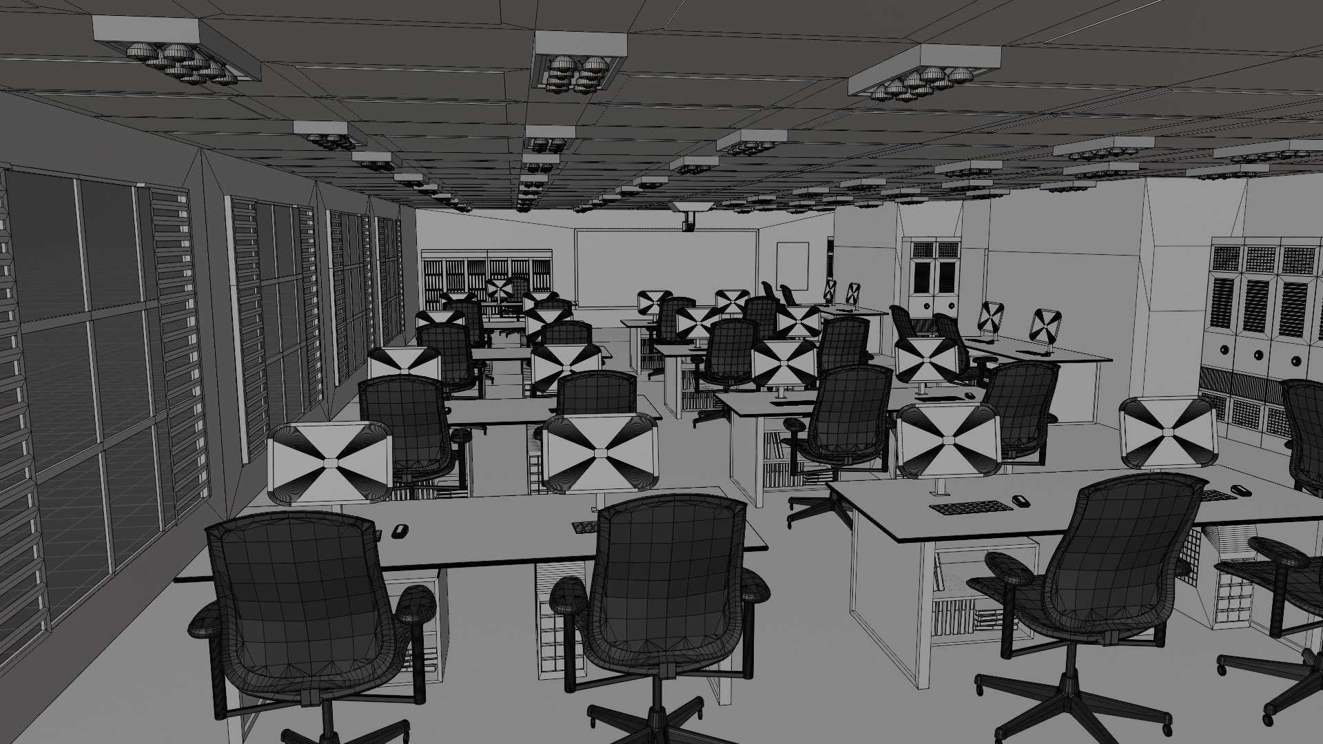 3D School Computer Classroom model - TurboSquid 2179910