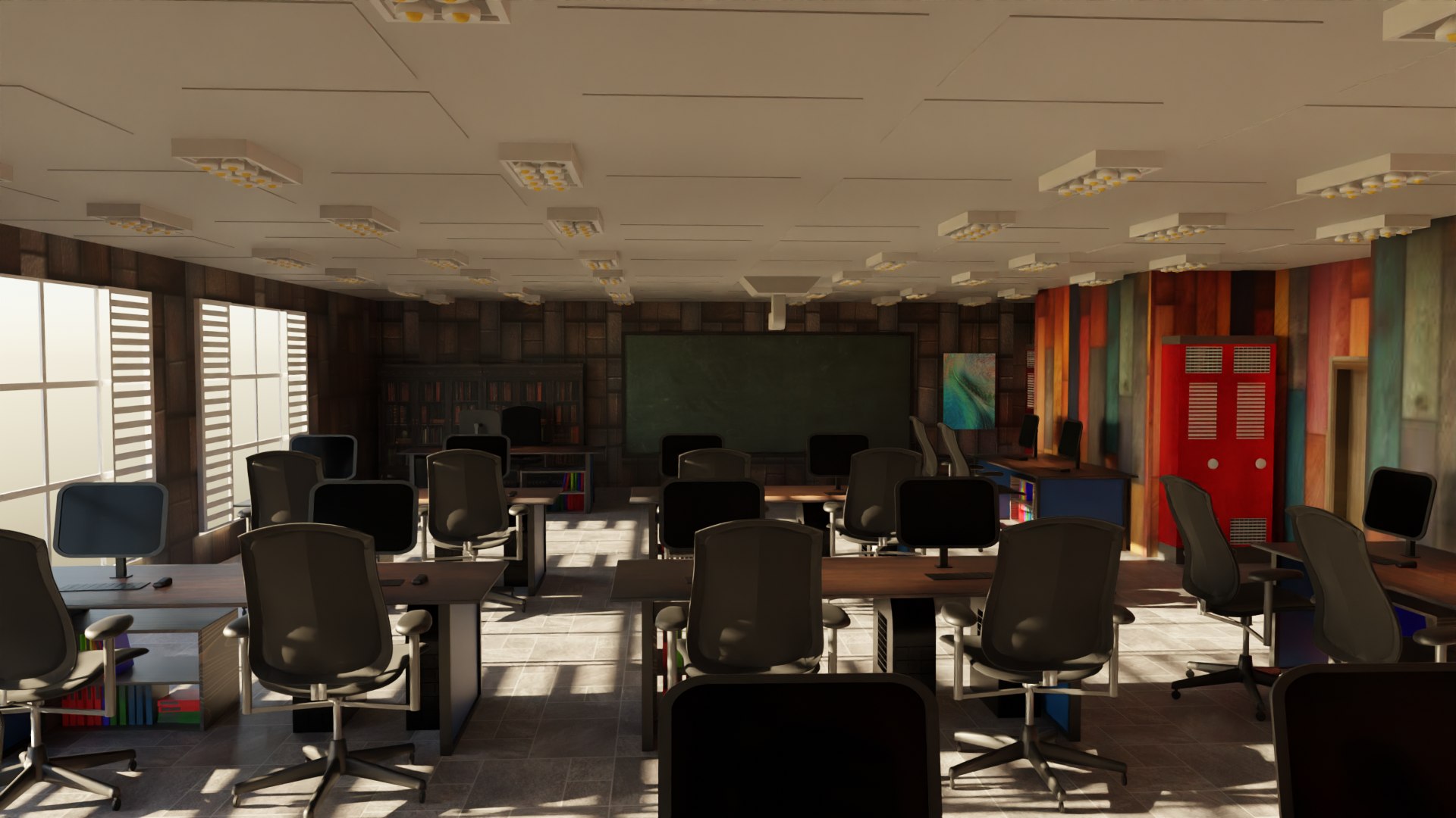 3D School Computer Classroom model - TurboSquid 2179910