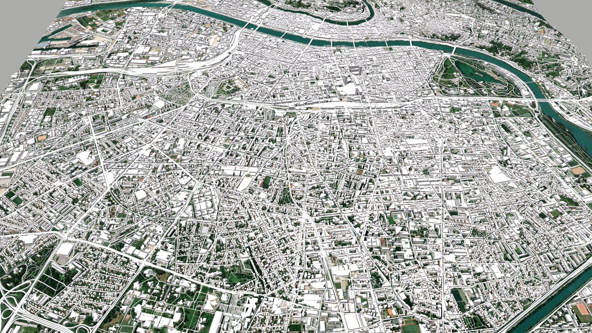3D Cityscape Lyon France - TurboSquid 2023635