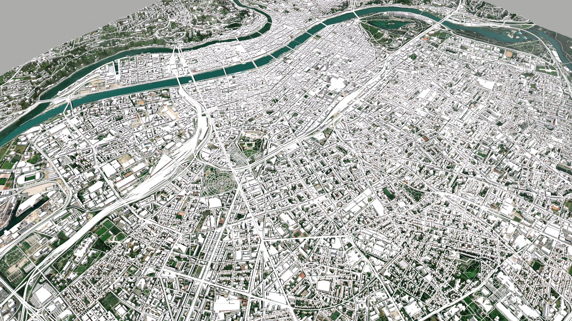 3D Cityscape Lyon France - TurboSquid 2023635