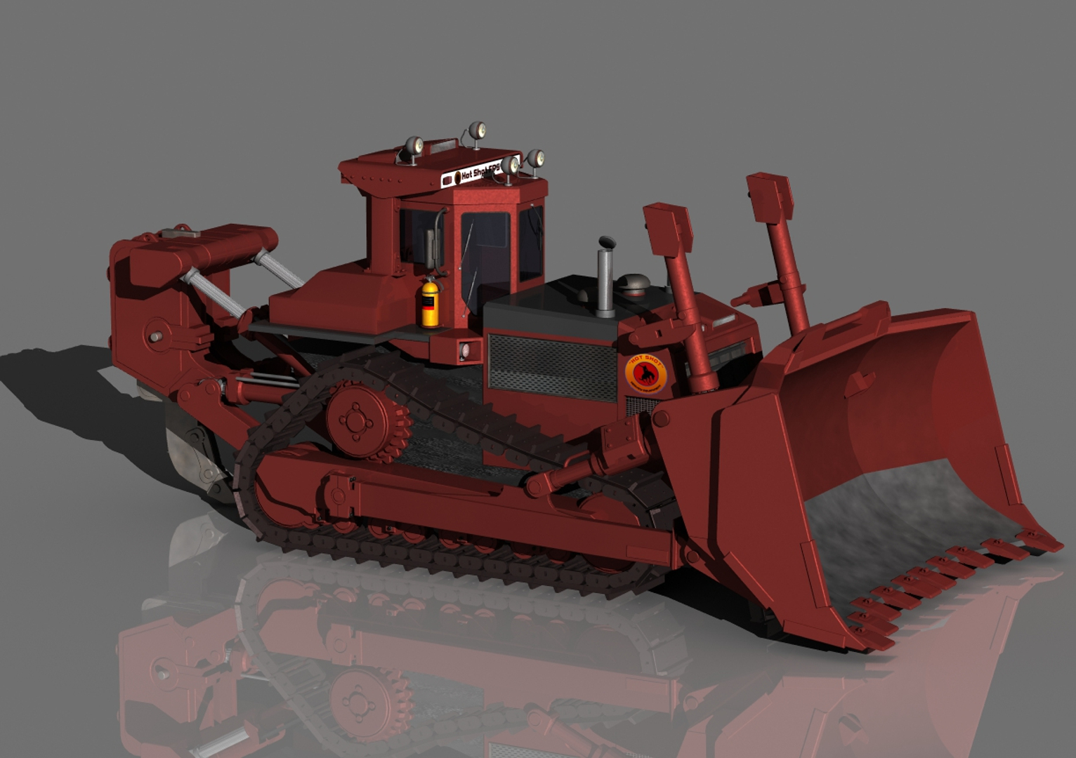 Bulldozer Dozer Model - TurboSquid 1519074