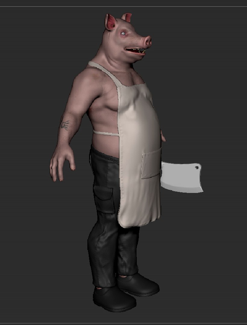 Pig Humanoid 3D model - TurboSquid 1743180