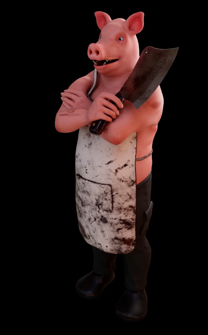 Pig Humanoid 3D model - TurboSquid 1743180