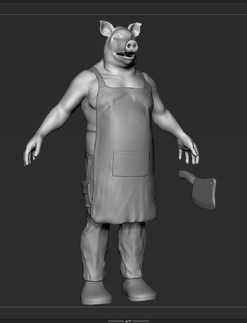 Pig Humanoid 3D model - TurboSquid 1743180